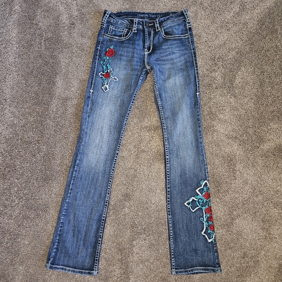 Cowgirl Tuff | Jeans | Cowgirl Tuff Vintage Cross Western Embroidered ...